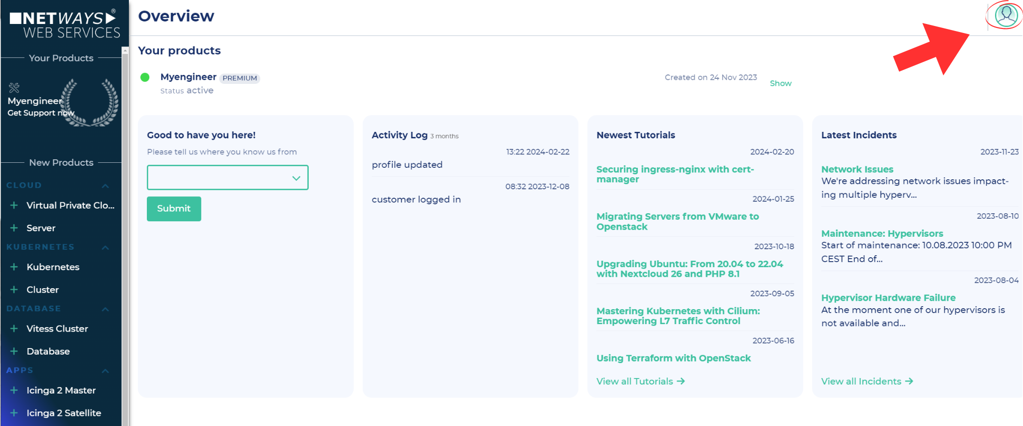 Zahlungsmethode verwalten - NWS Dokumentation