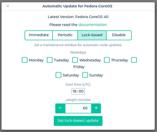 Fedora CoreOS Upgrades - NWS Dokumentation